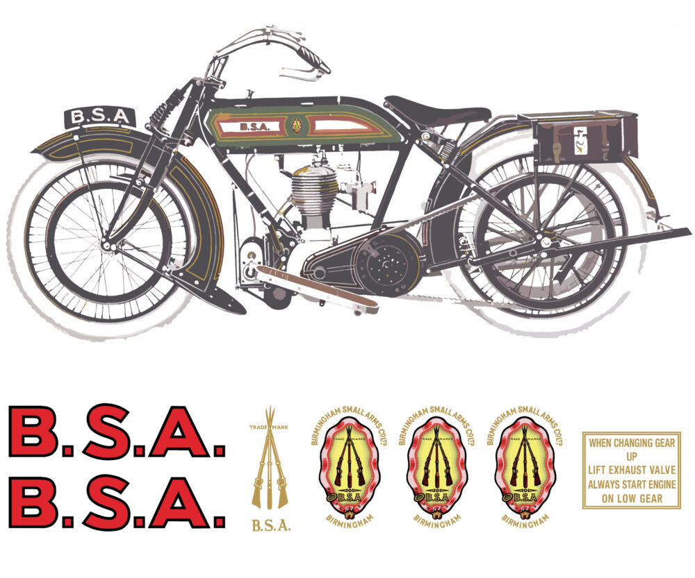 Classic Transfers 1914-1921 BSA Model Transfer Set - Classic Transfers