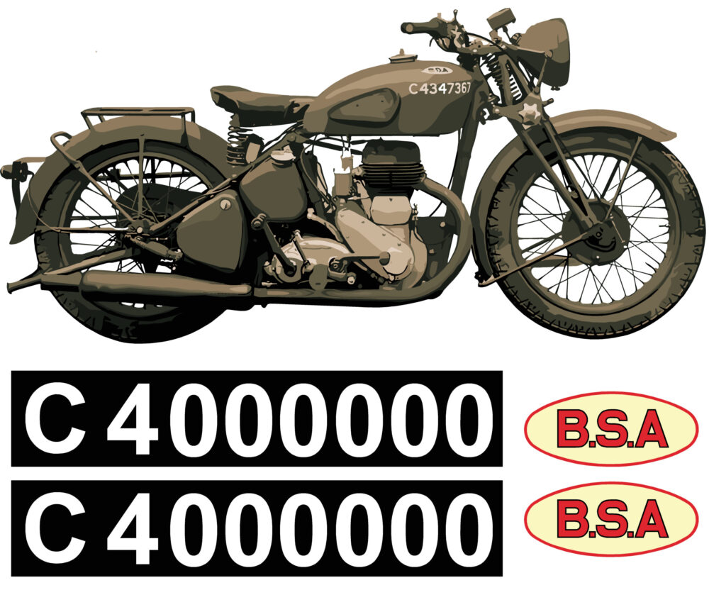 Classic Transfers 1939-1945 BSA WD Model Transfer Set - Classic Transfers