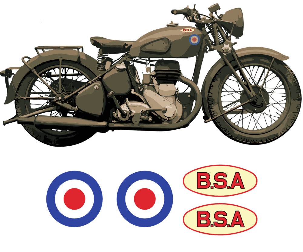 Classic Transfers 1939-1945 BSA WD RAF Transfer Set - Classic Transfers