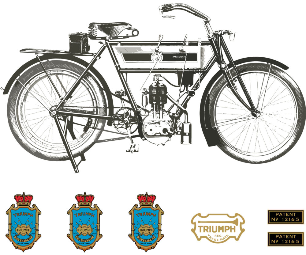 Classic Transfers 1906-1915 Triumph Flat Tank Transfer Set - Classic ...