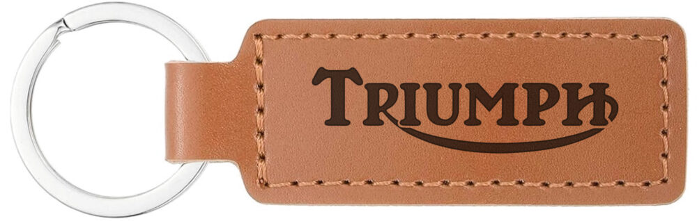Classic Transfers Triumph Keyring - Tan Leather - Classic Transfers